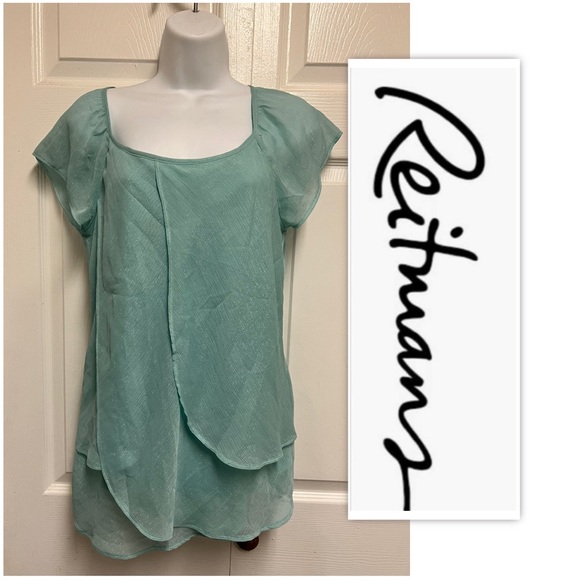 Reitmans | Tops | Reitmans Sheer Tulip Layered Blouse | Poshmark
